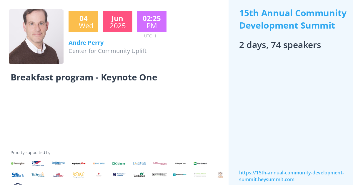 Breakfast program - Keynote One