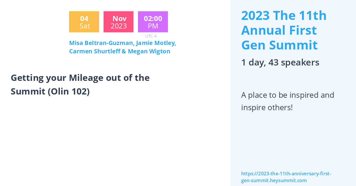 Misa Beltran-Guzman - 2023 The 11th Annual First Gen Summit