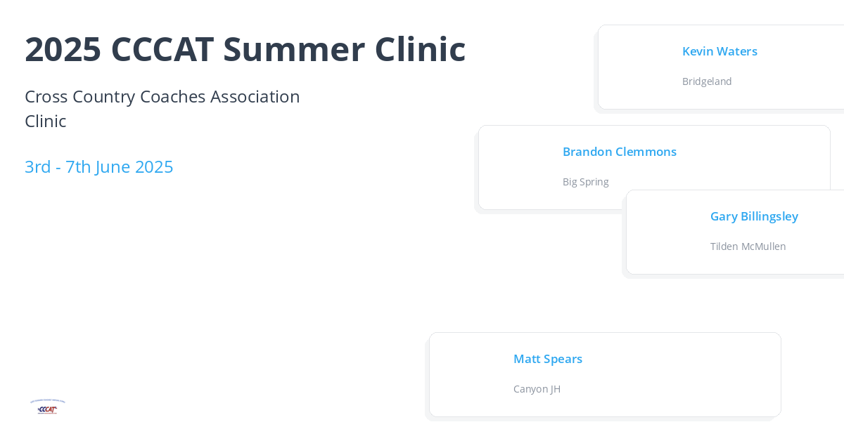 Schedule - 2025 CCCAT Summer Clinic