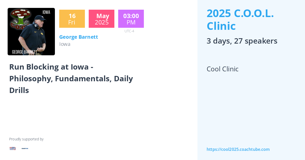 George Barnett - 2025 C.O.O.L. Clinic