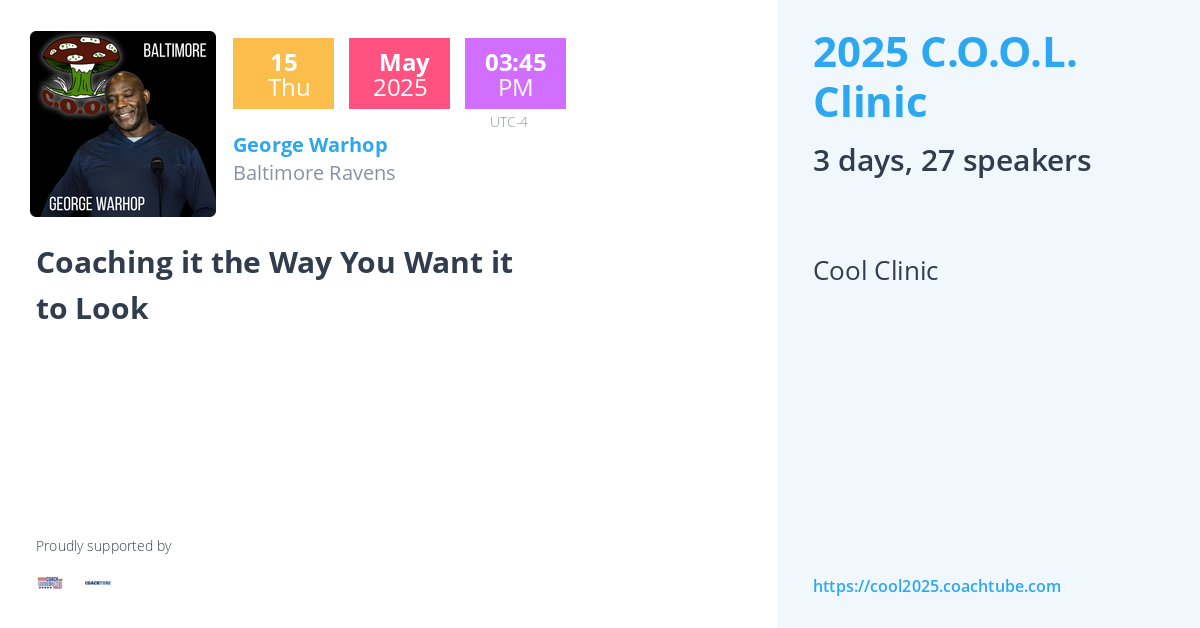 George Warhop - 2025 C.O.O.L. Clinic