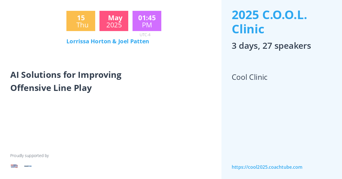 Joel Patten - 2025 C.O.O.L. Clinic