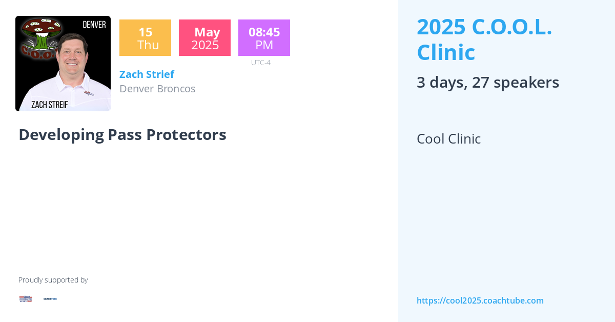 Zach Strief - 2025 C.O.O.L. Clinic