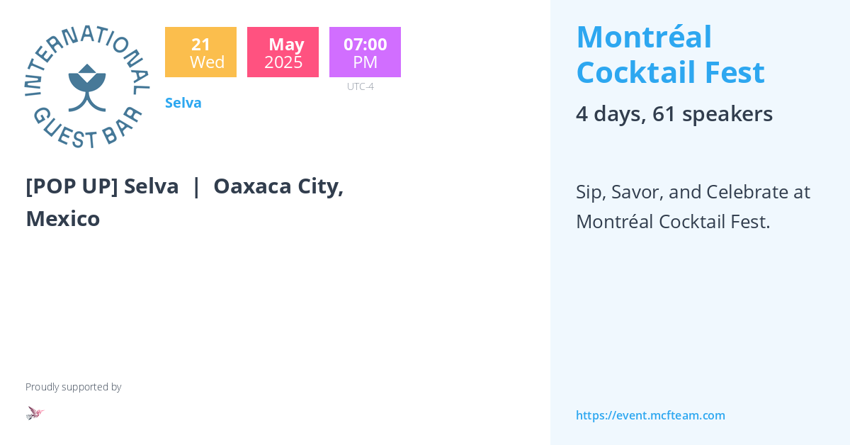 Selva - Montréal Cocktail Fest