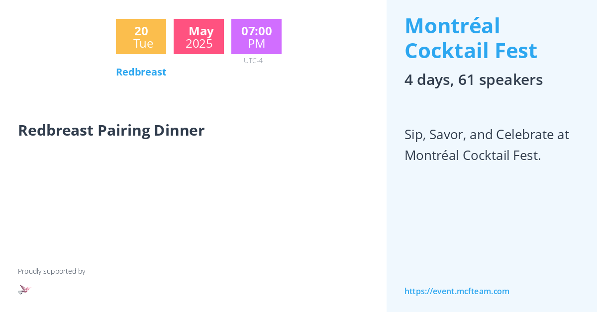 Redbreast Pairing Dinner