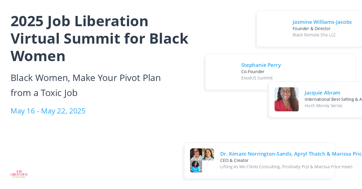 Speakers - 2025 Job Liberation Virtual Summit for Black Women