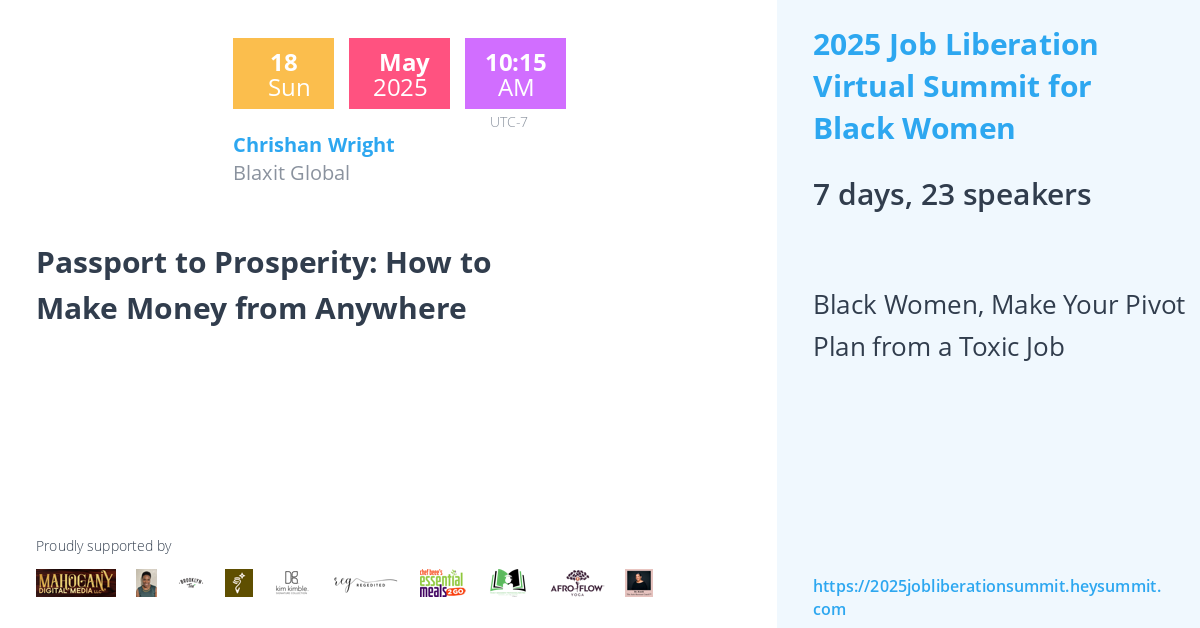 Chrishan Wright - 2025 Job Liberation Virtual Summit for Black Women