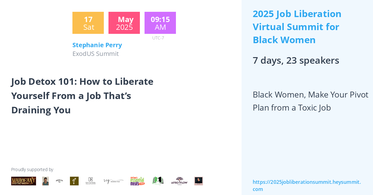 Stephanie Perry - 2025 Job Liberation Virtual Summit for Black Women