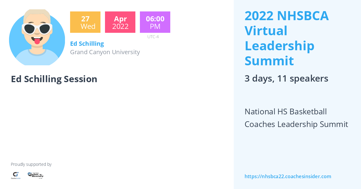 Ed Schilling - 2022 NHSBCA Virtual Leadership Summit