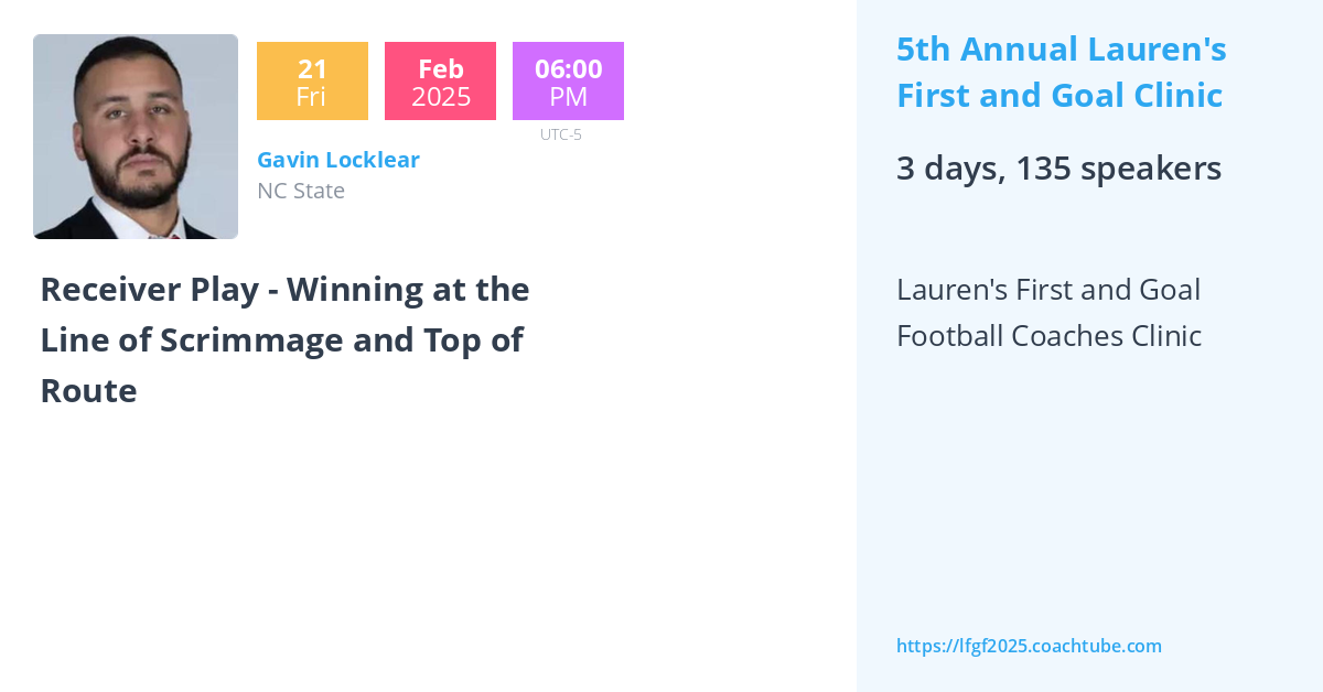 Gavin Locklear - 5th Annual Lauren's First and Goal Clinic