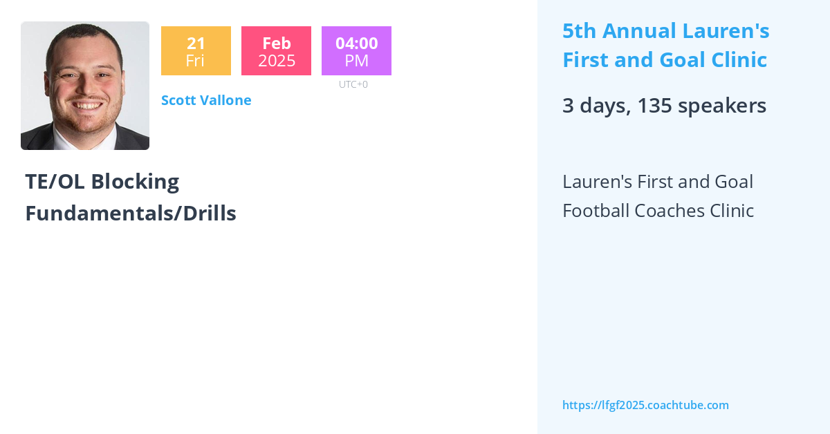 TE/OL Blocking Fundamentals/Drills