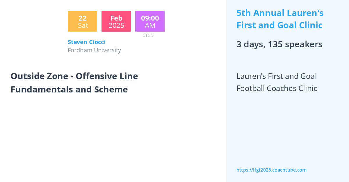 Outside Zone - Offensive Line Fundamentals and Scheme