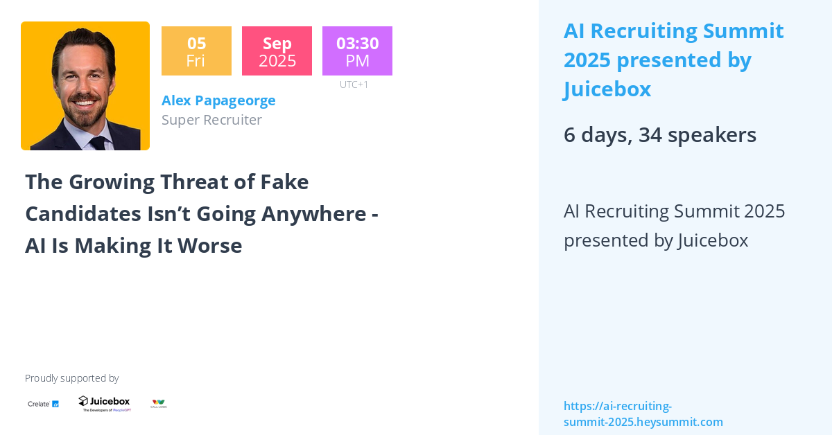 Alex Papageorge - AI Recruiting Summit 2025 presented by Juicebox