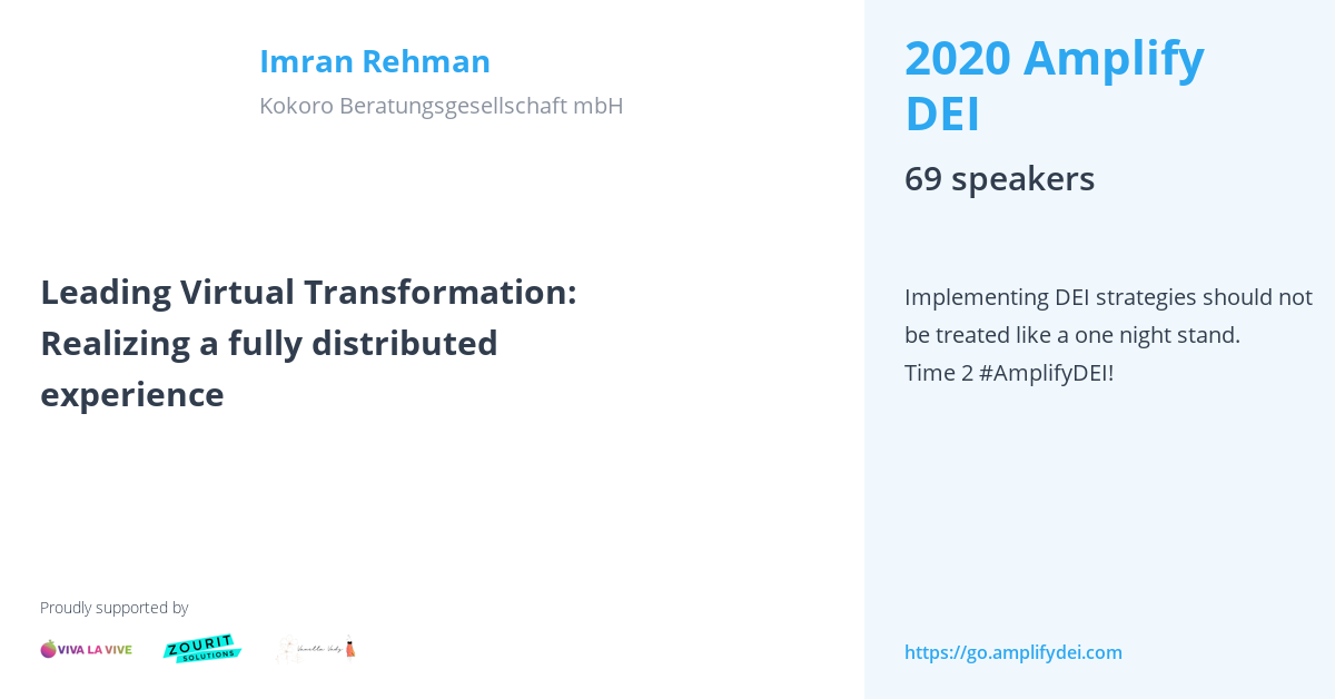 Leading Virtual Transformation: Realizing a fully distributed experience