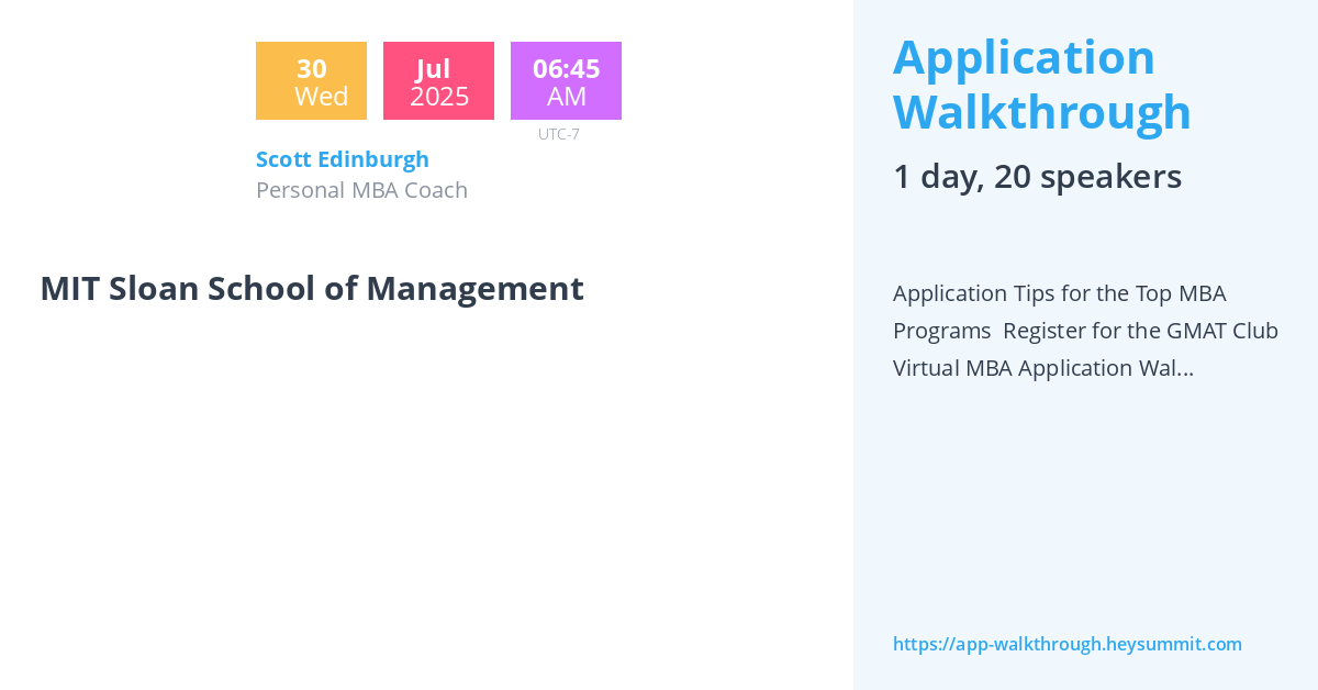 Scott Edinburgh - Application Walkthrough