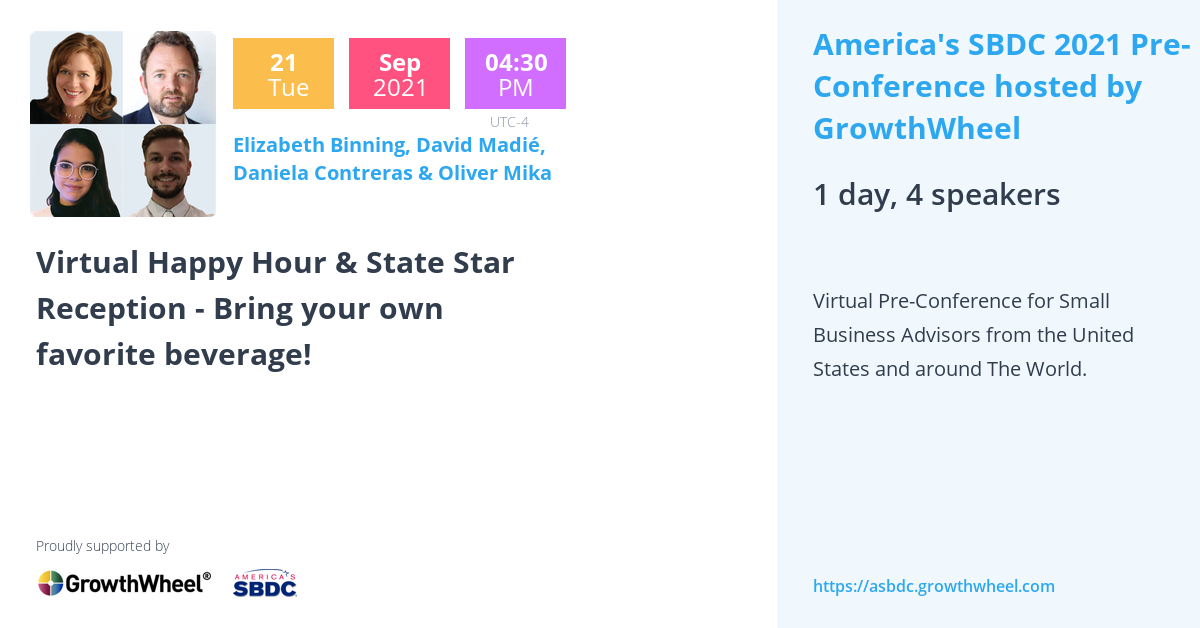 Elizabeth Binning - America's SBDC 2021 Pre-Conference hosted by GrowthWheel