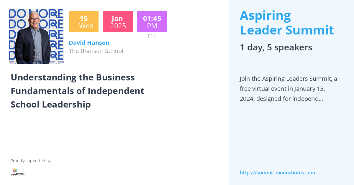 David Hanson - Aspiring Leader Summit