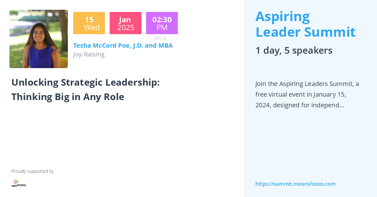 Tesha McCord Poe, J.D. and MBA - Aspiring Leader Summit