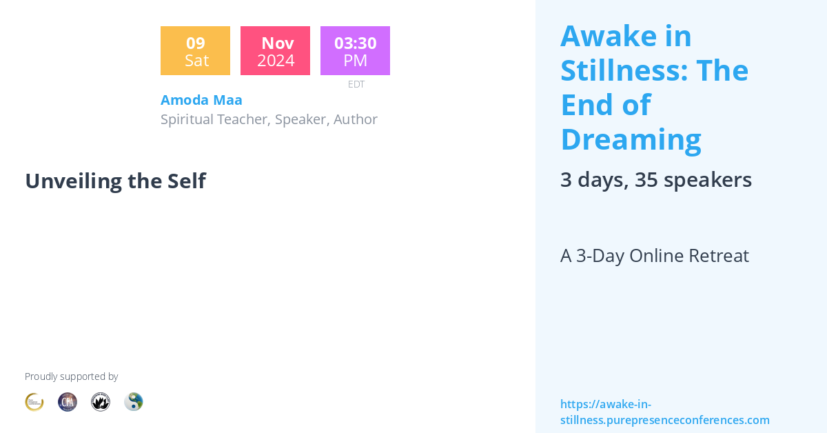 Amoda Maa - Awake in Stillness: The End of Dreaming