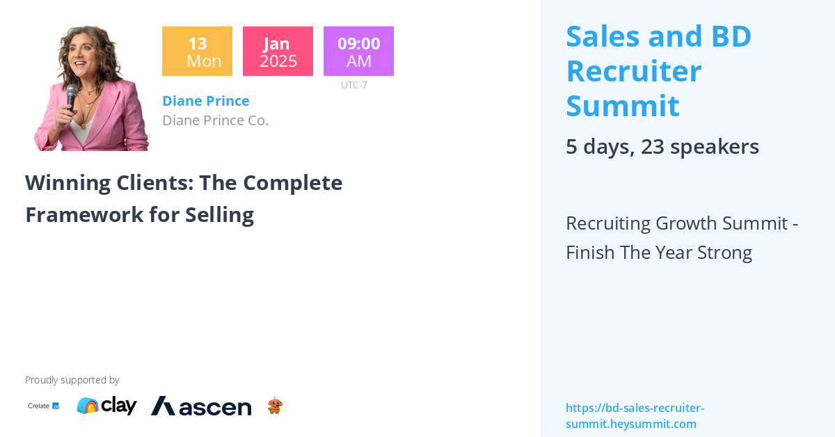 Diane Prince - Sales and BD Recruiter Summit
