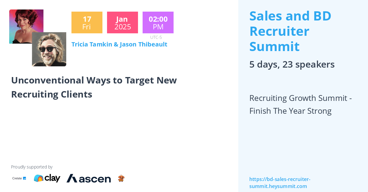 Jason Thibeault - Sales and BD Recruiter Summit