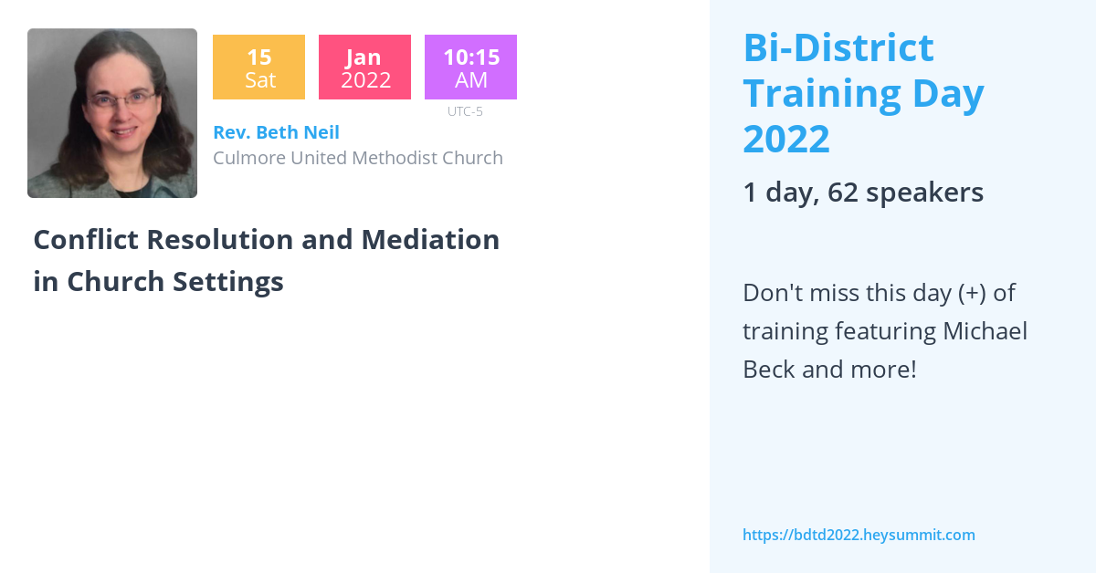 Rev. Beth Neil - Bi-District Training Day 2022