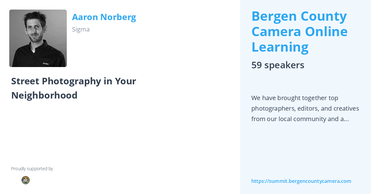 Aaron Norberg - Bergen County Camera Online Learning