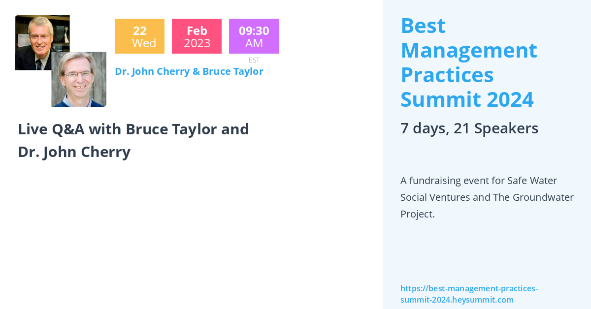 Dr. John Cherry - Best Management Practices Summit 2024
