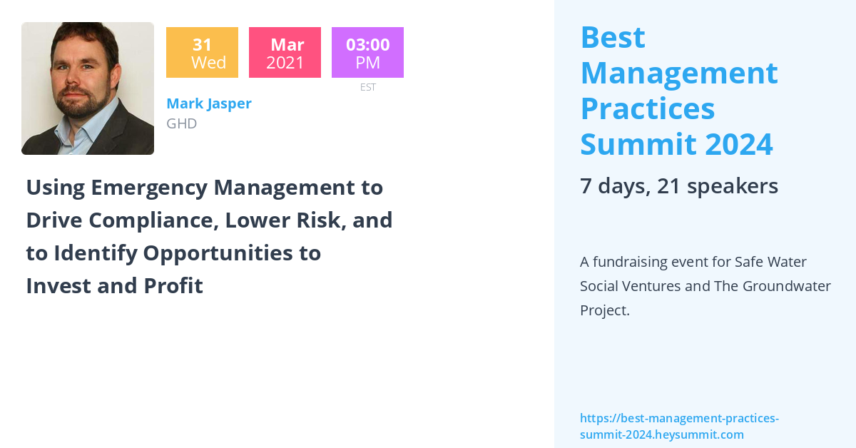 Mark Jasper - Best Management Practices Summit 2024