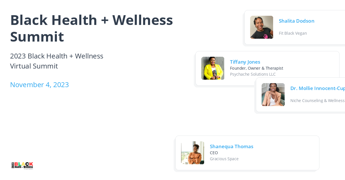 Coming soon... - Black Health + Wellness Summit
