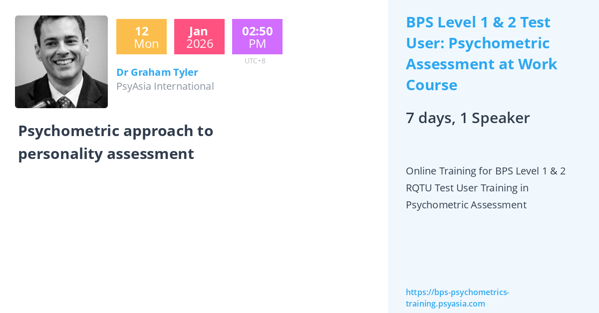 Psychometric approach to personality assessment