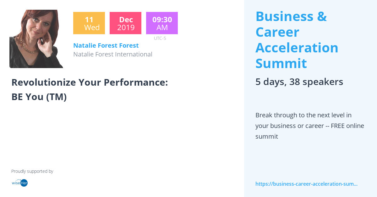 Natalie Forest Forest - Business & Career Acceleration Summit