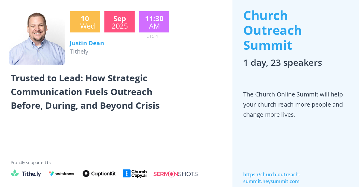 Justin Dean - Church Outreach Summit