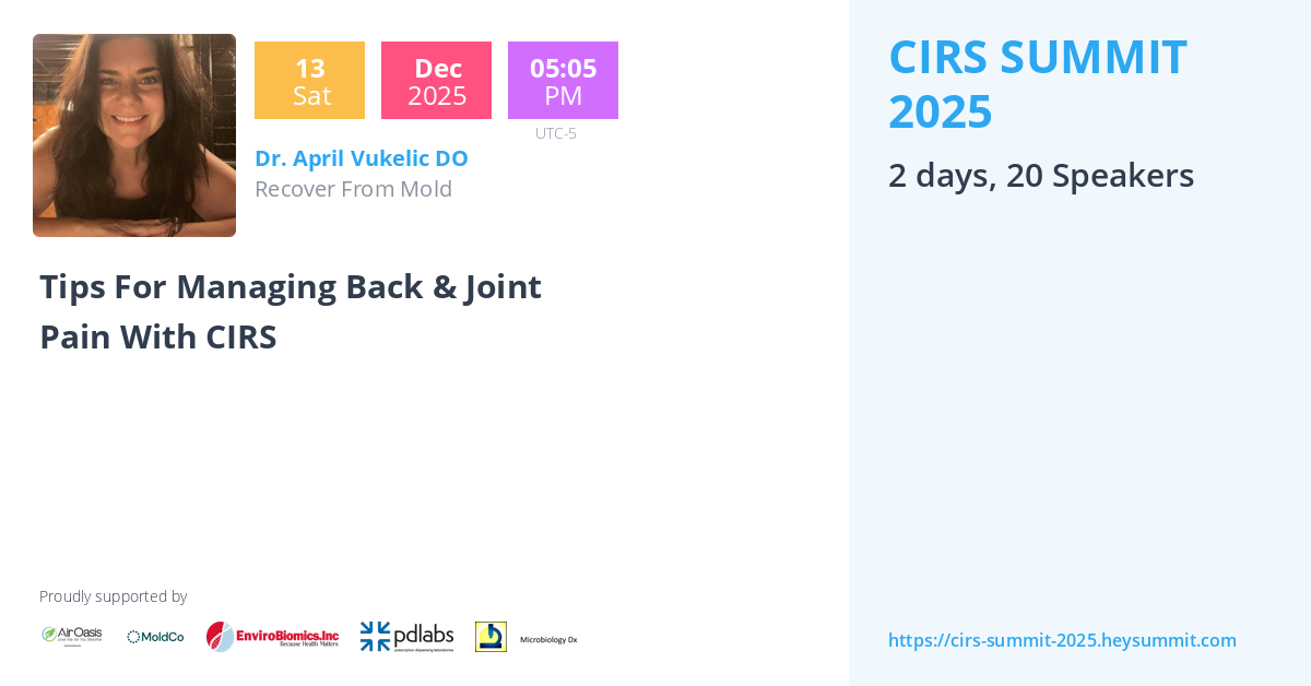 Tips For Managing Back & Joint Pain With CIRS