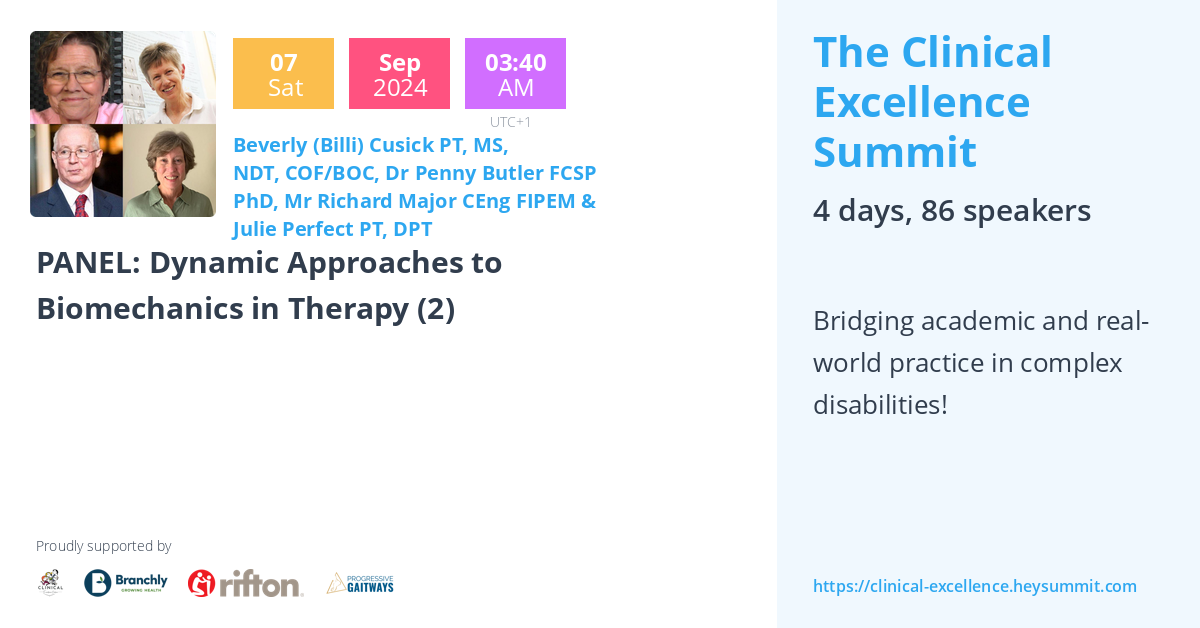 Dr Penny Butler FCSP PhD - The Clinical Excellence Summit