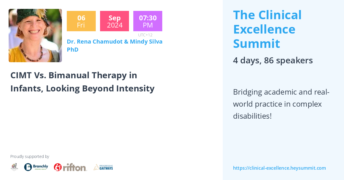 CIMT Vs. Bimanual Therapy in Infants, Looking Beyond Intensity