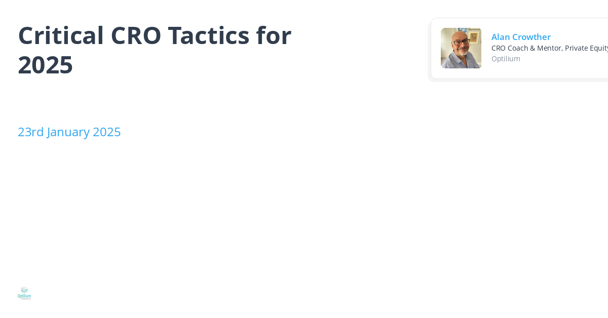 Critical CRO Tactics for 2025