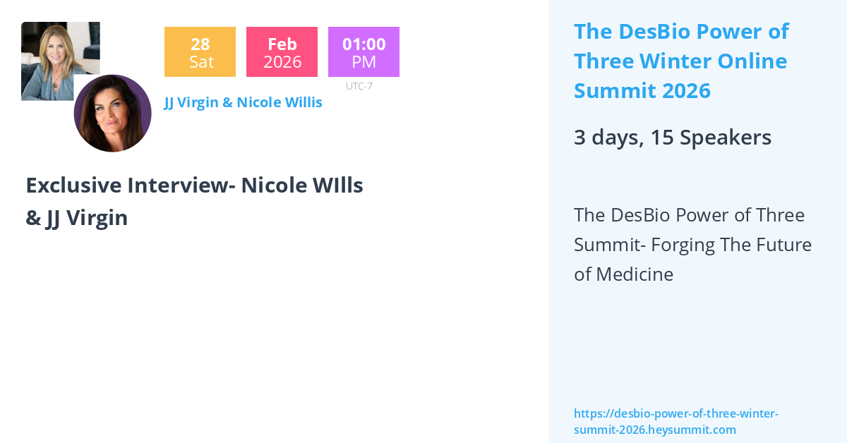 Exclusive Interview- Nicole WIlls & JJ Virgin