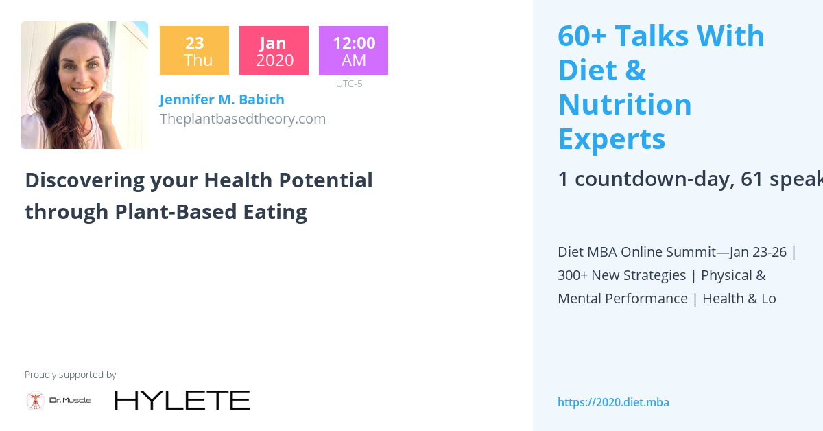 Jennifer M. Babich - 60+ Talks With Diet & Nutrition Experts