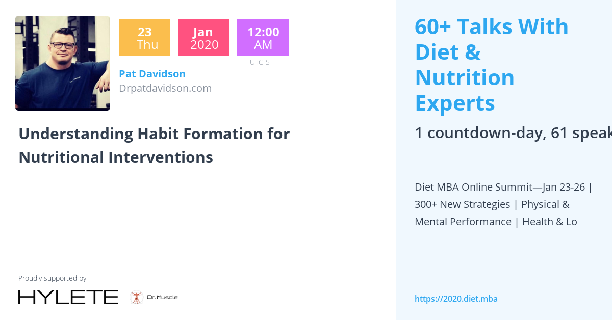 Pat Davidson - 60+ Talks With Diet & Nutrition Experts