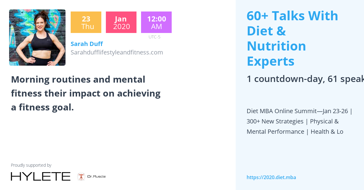 Sarah Duff - 60+ Talks With Diet & Nutrition Experts