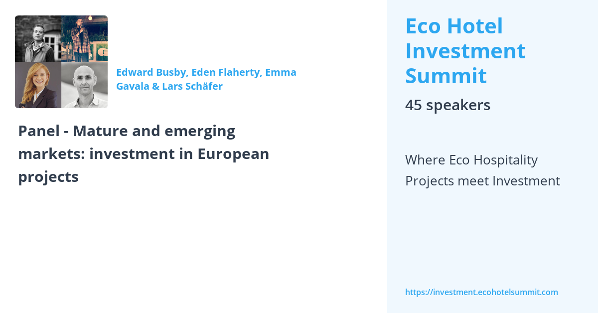 Edward Busby - Eco Hotel Investment Summit