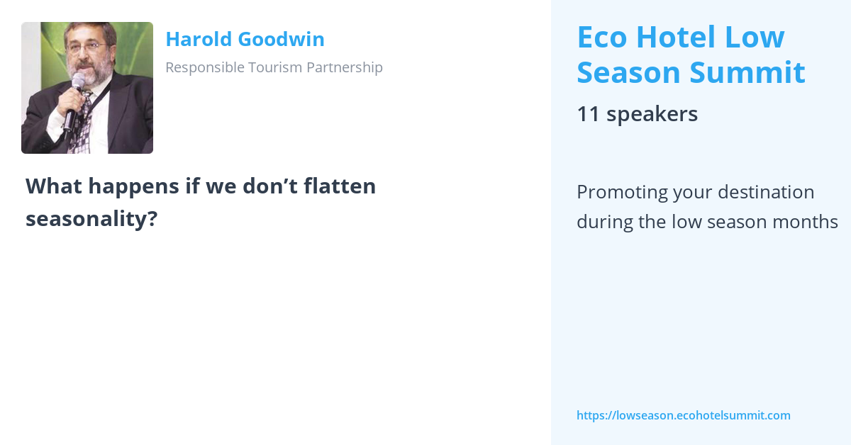 Harold Goodwin - Eco Hotel Low Season Summit