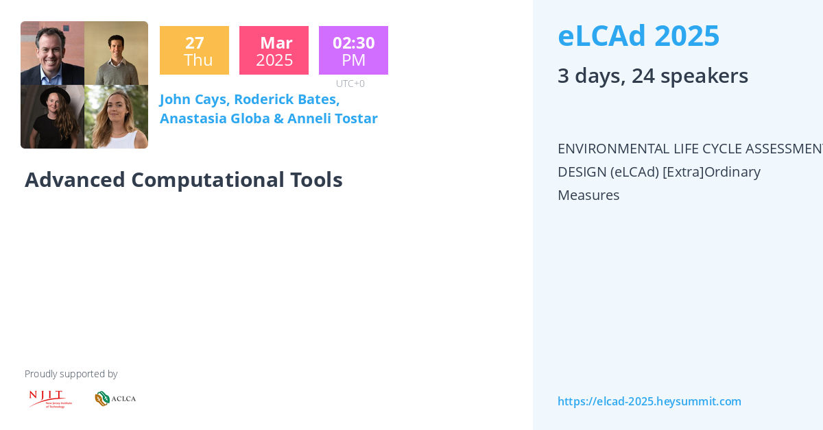 Roderick Bates - eLCAd 2025