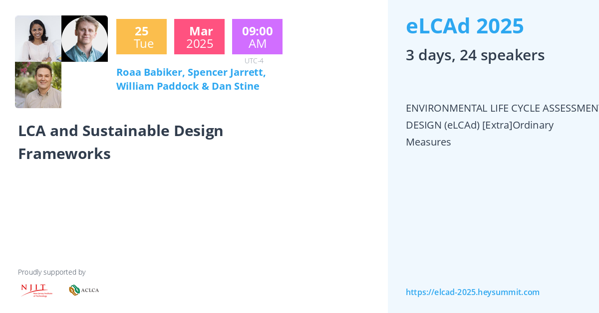 LCA and Sustainable Design Frameworks