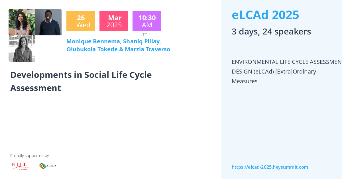 Developments in Social Life Cycle Assessment