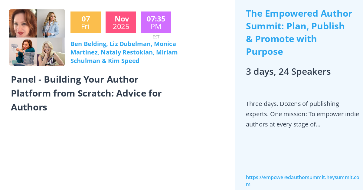 Kim Speed - The Empowered Author Summit: Plan, Publish & Promote with ...
