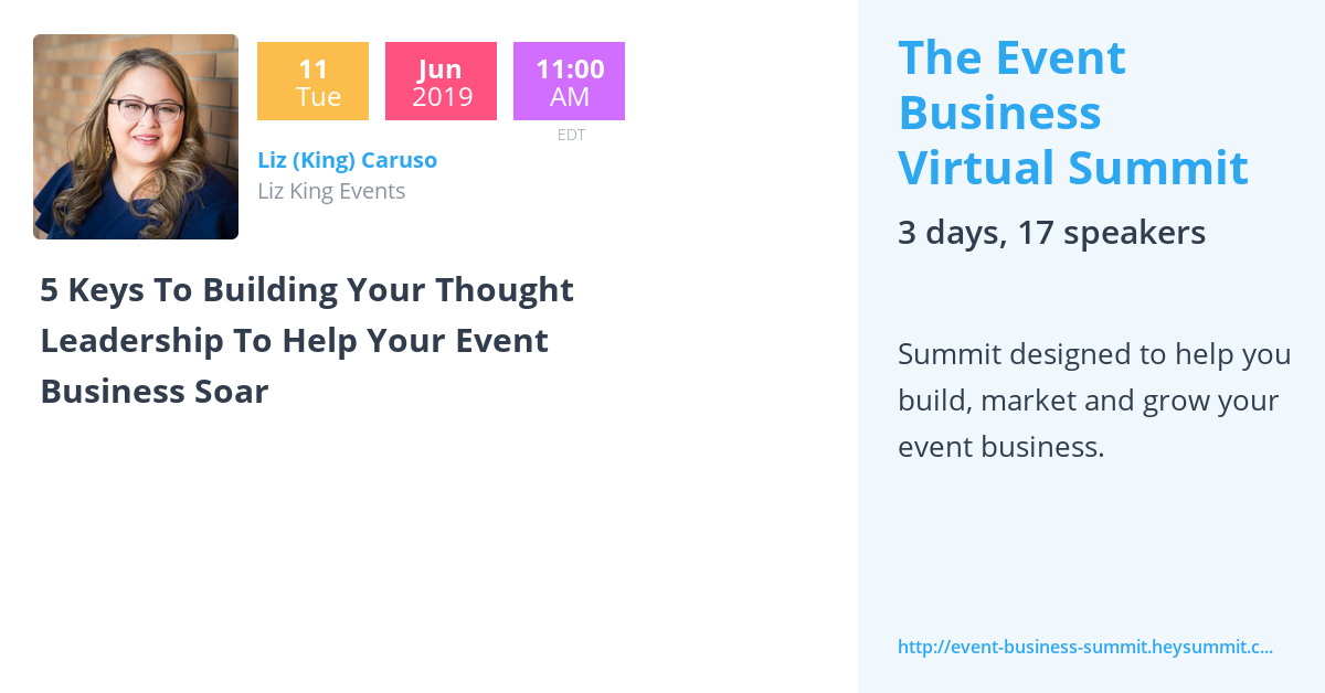 Liz (King) Caruso - The Event Business Virtual Summit