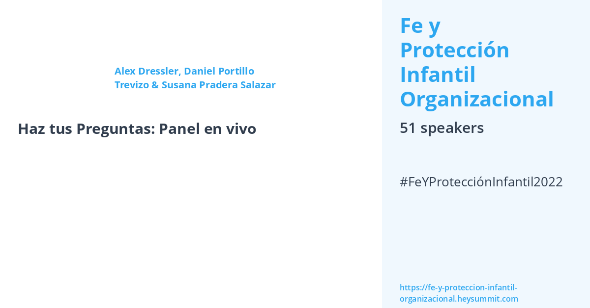 Daniel Portillo Trevizo - Fe y Protección Infantil Organizacional
