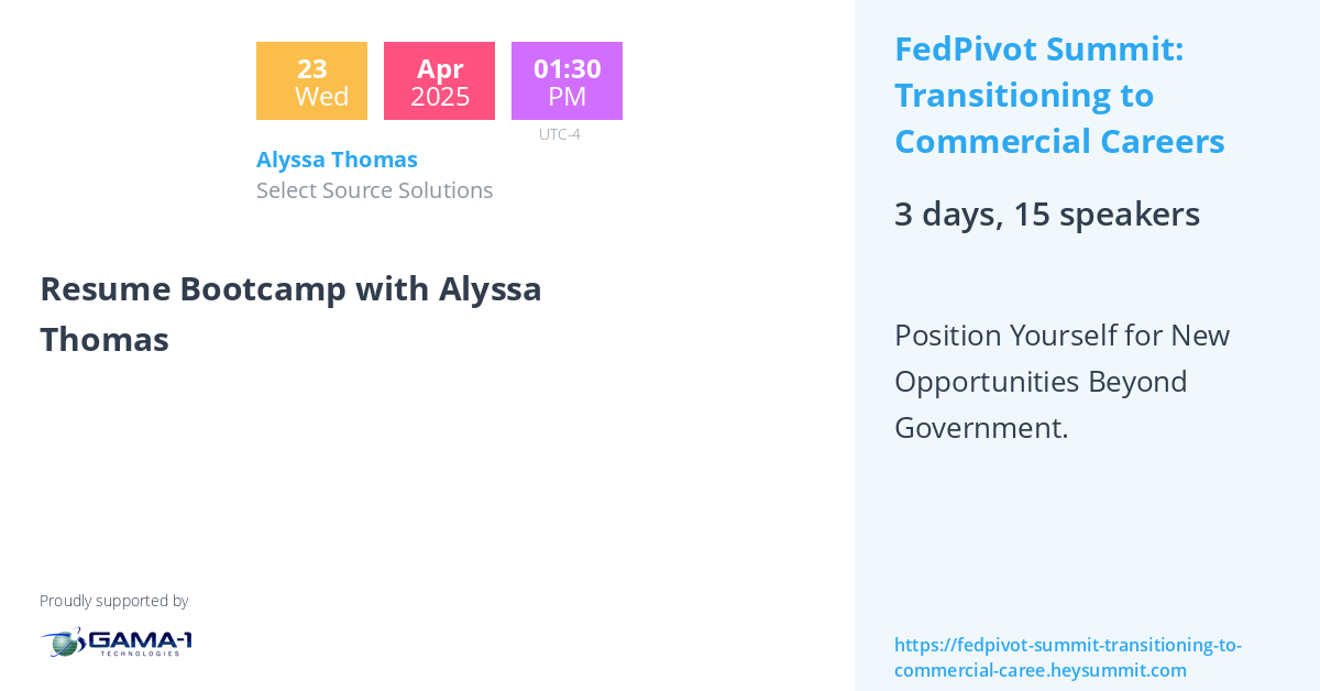 Resume Bootcamp with Alyssa Thomas